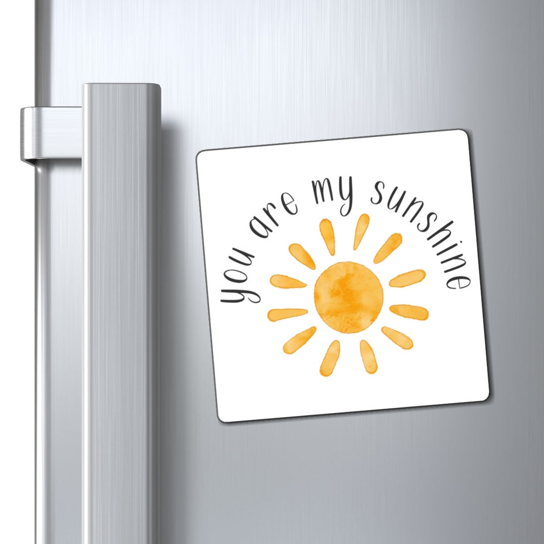 You Are My Sunshine Magnet Boho Watercolor Sun Square Magnet Gift for ...