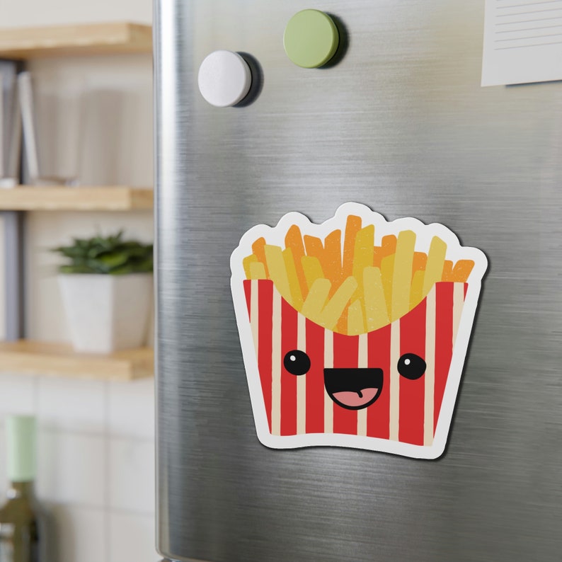 Kawaii French Fries Magnets Happy French Fry Die Cut Magnets Gift for ...