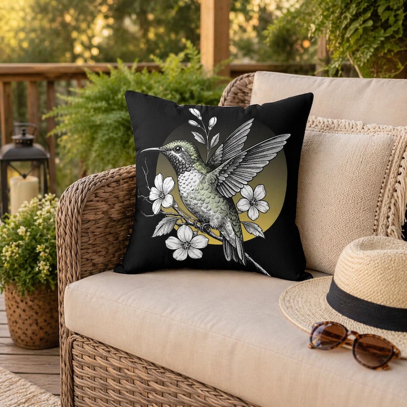 Throw Pillows Hummingbird - Etsy