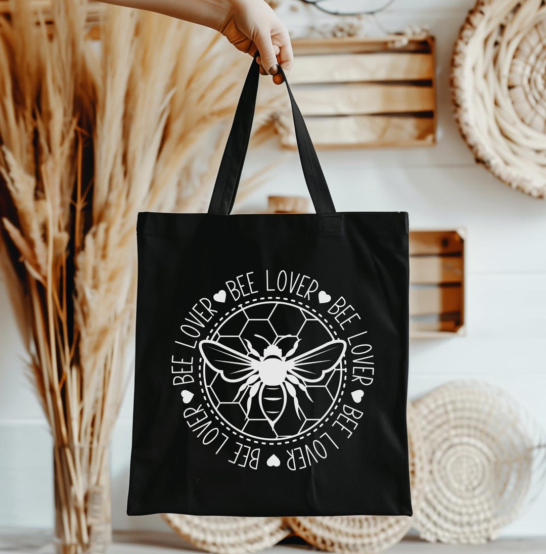 Bumble Bee Black Canvas Totes, Bee Lover Gifts, Bee Tote Bags, Honeybee ...