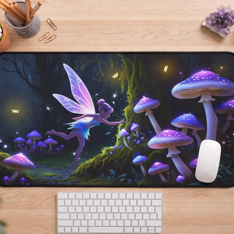 Fairy Mushrooms Desk Mat - Etsy