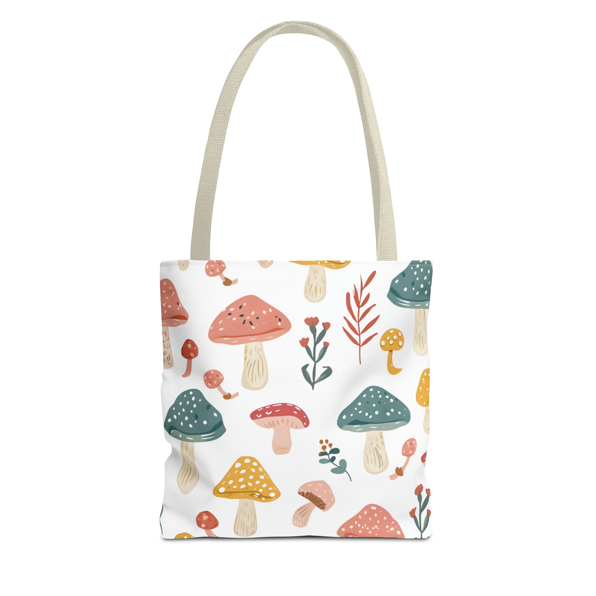 Mushrooms Tote Bag Mushroom AOP Small White Tote Bag Gift for Mushroom ...