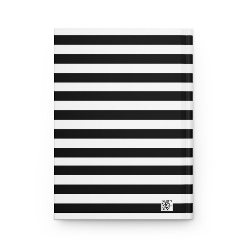Striped Journal, Black and White Striped Hardcover Journal Notes, Notes ...
