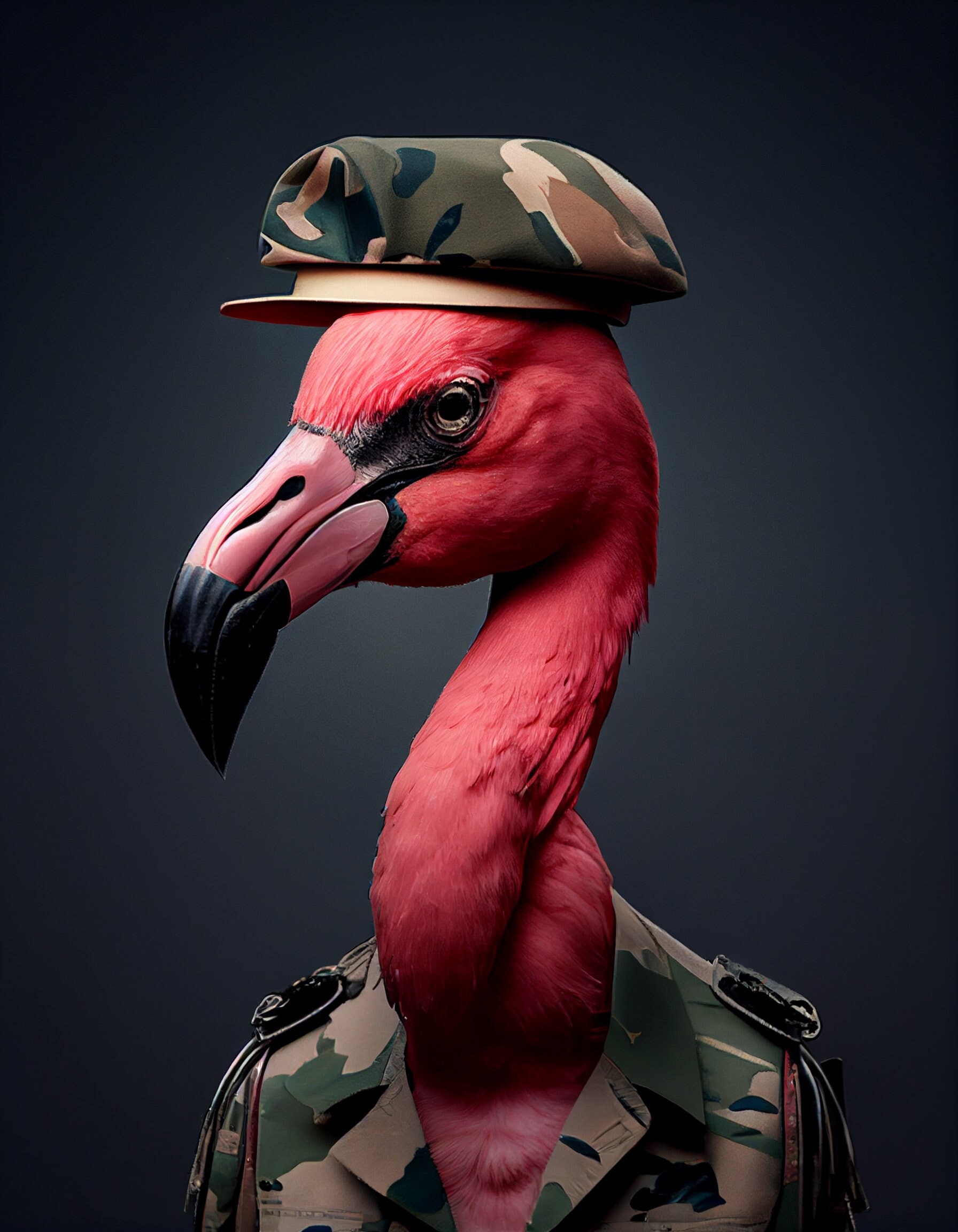 Flamingos Behind Bars