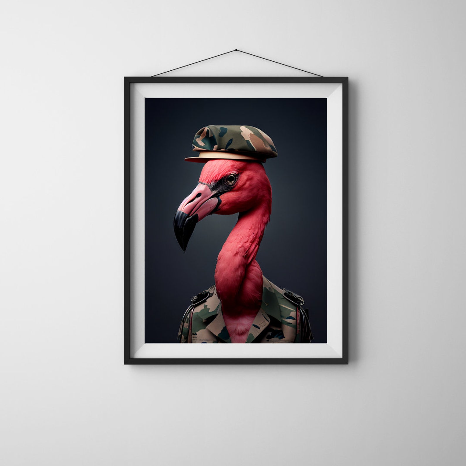 Fierce Flamingo Soldier: A Striking Portrait - Etsy