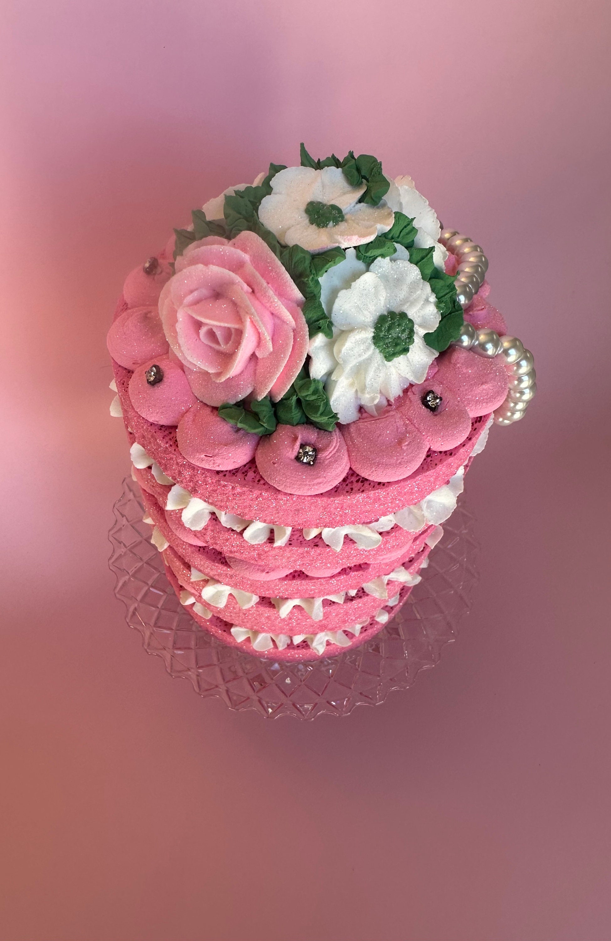 Handmade Pink Faux Cake: 5-inch Display Cake Photo Prop - Etsy