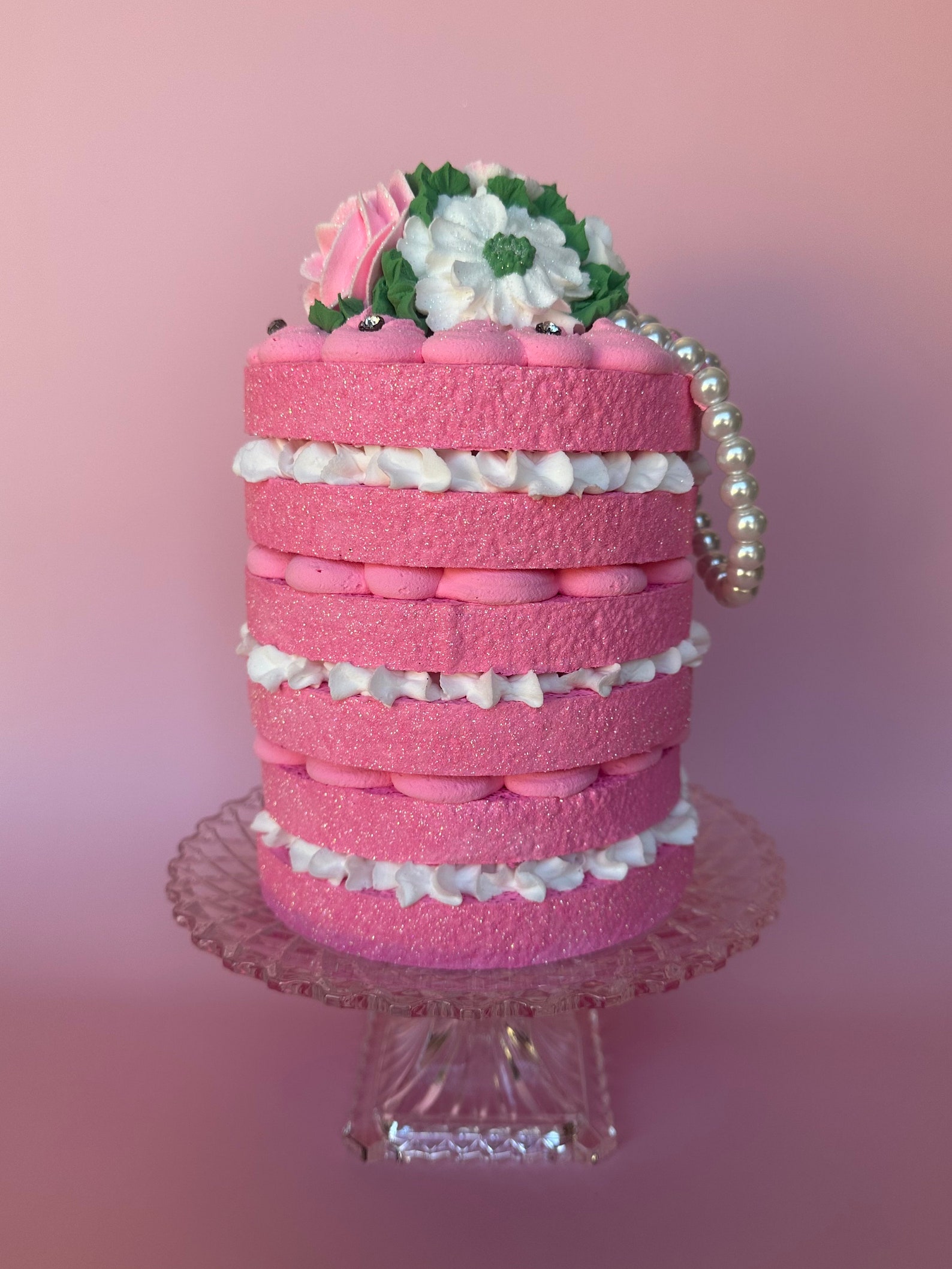 Handmade Pink Faux Cake: 5-inch Display Cake Photo Prop - Etsy