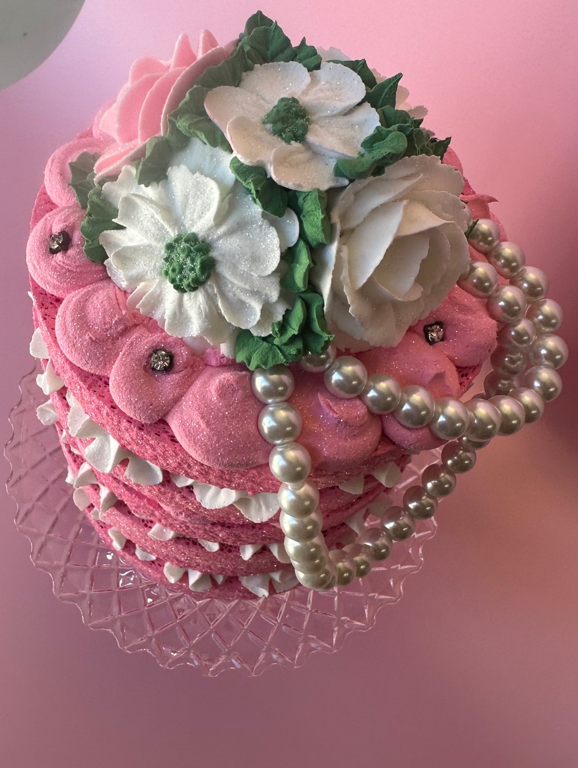 Handmade Pink Faux Cake: 5-inch Display Cake Photo Prop - Etsy
