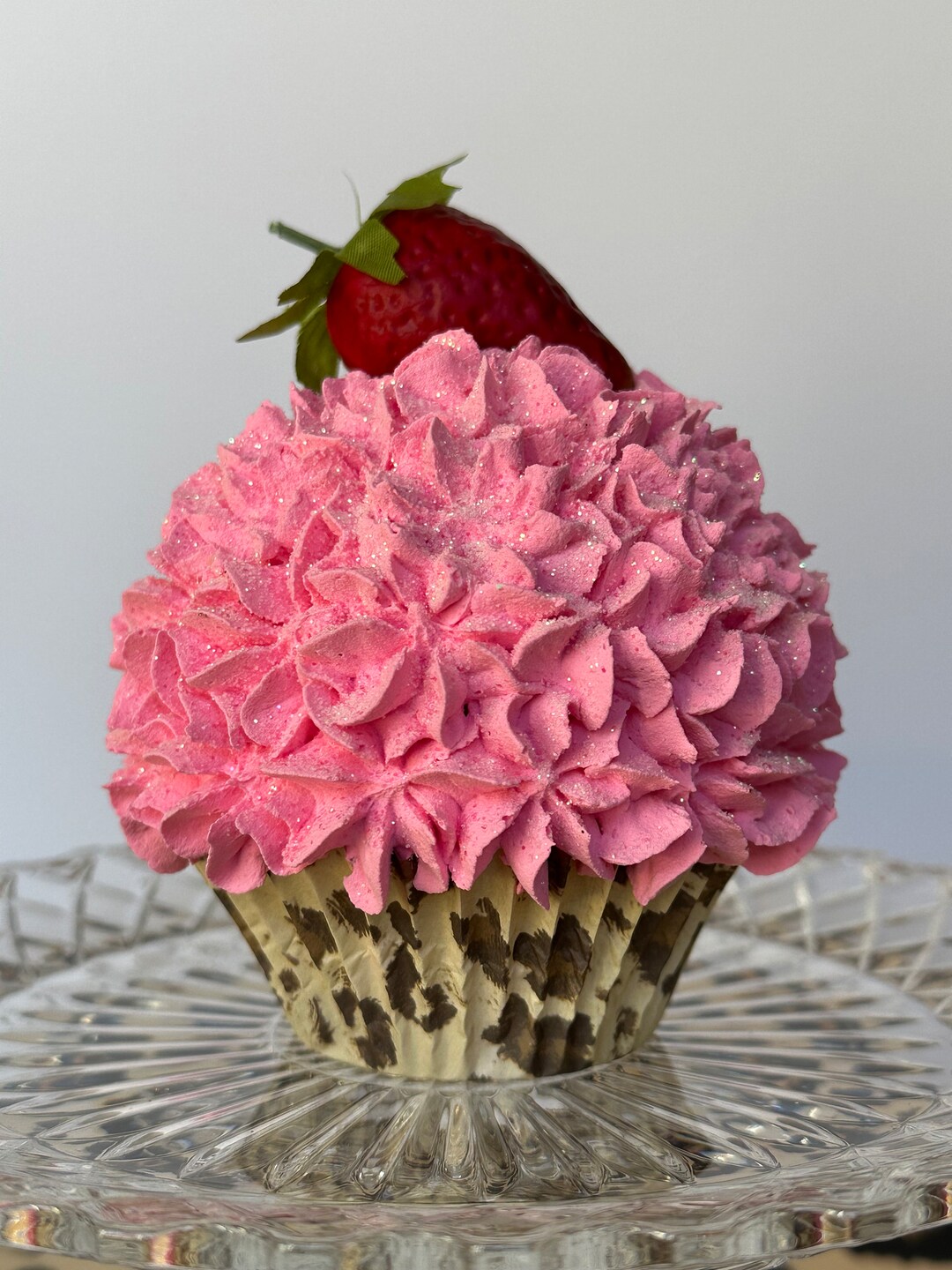 Cupcakes, Leopard Cupcakes, Pink Cupcakes, Fake Cupcakes, Faux Cupcakes ...