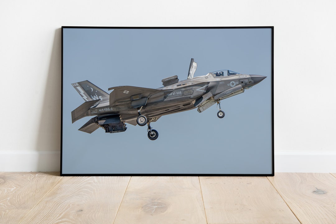 Hover - F35B Fighter Jet Photographic Print - Aviation Wall Art - Etsy