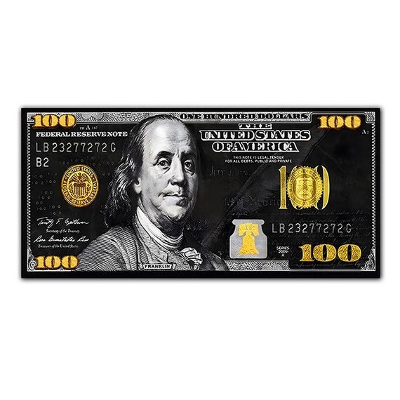 Black And White 100 Dollar Bill