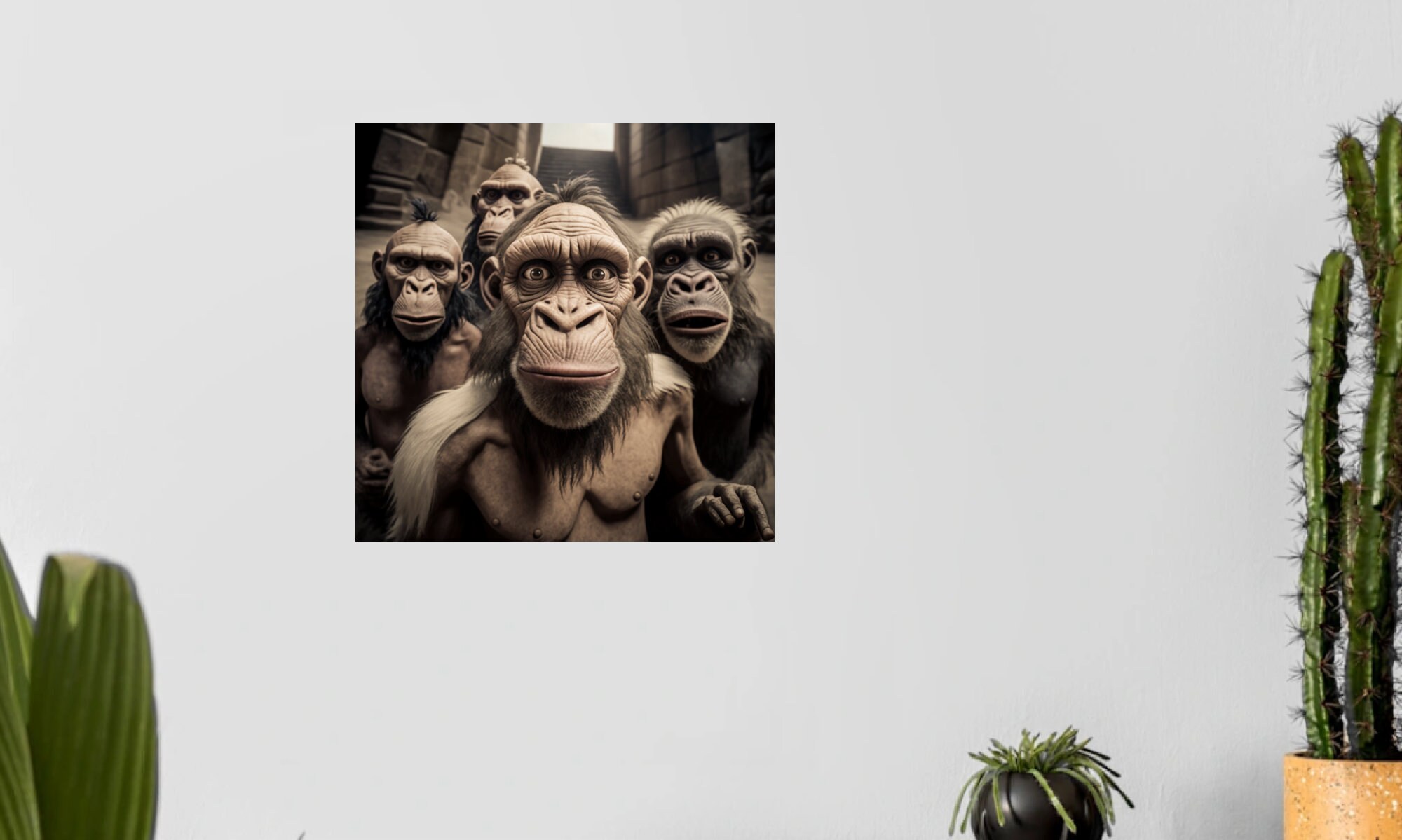The 4 Monkeys 4k Digital Art Instant Download Printable Home Decor ...