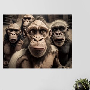 The 4 Monkeys 4k Digital Art Instant Download Printable Home Decor ...
