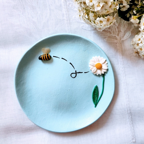 Floral Trinket Dish - Etsy