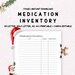 Medication Inventory Printable, Digital Medication Planner With Expiry ...