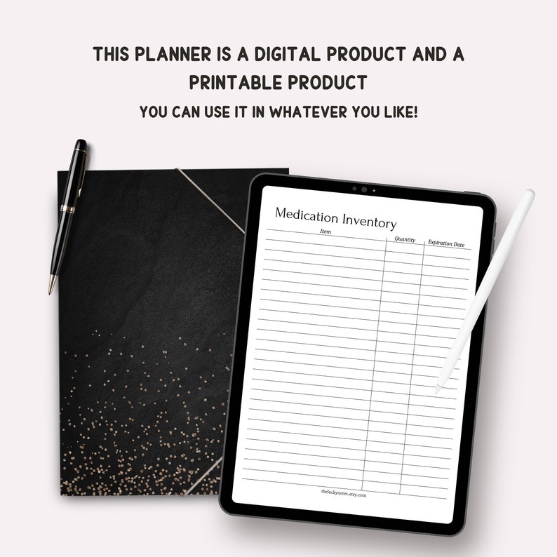 Medication Inventory Printable, Digital Medication Planner With Expiry ...