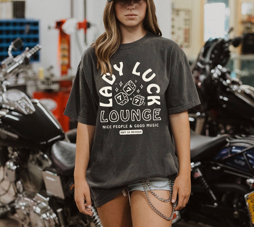Lady Luck Lounge Trendy Aesthetic Western Inspiredvintage Graphic T ...