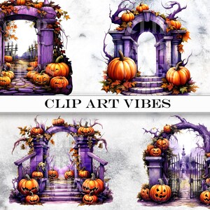 Halloween Clipart Bundle Pumpkin PNG Clipart Bundle With Transparent ...