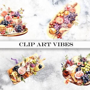 15 PNG French Food Clipart Bundle, Chartuterie Clip Art PNG Bundle With ...