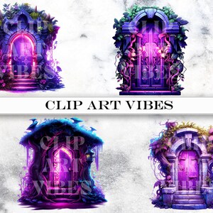 Fairy Door Clipart Bundle, Fantasy Clip Art PNG Bundle With Transparent ...