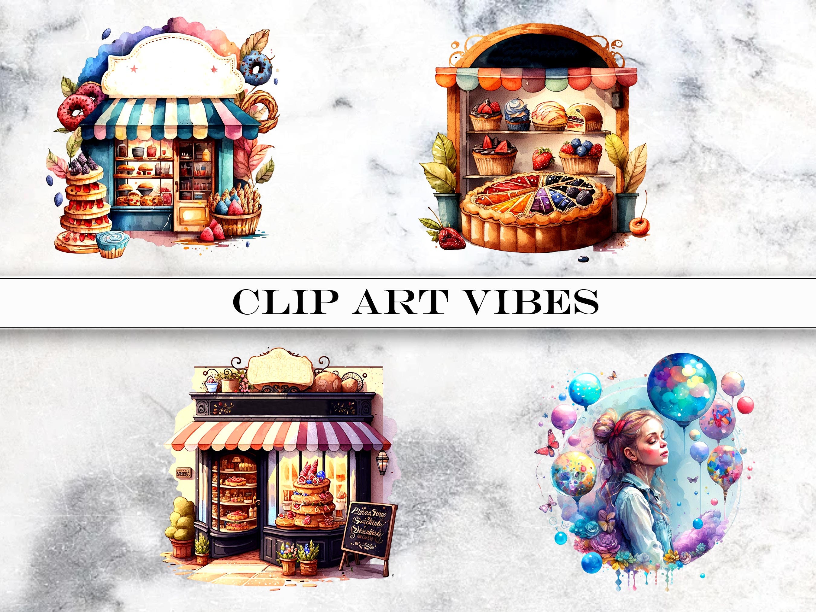 20 PNG Watercolor Coffee Clipart Bundle Coffee Shop PNG Clip - Etsy