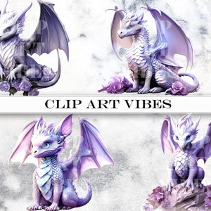 17 PNG Dragon Clipart Bundle, Fantasy Clip Art PNG Bundle, Dragon SVG ...