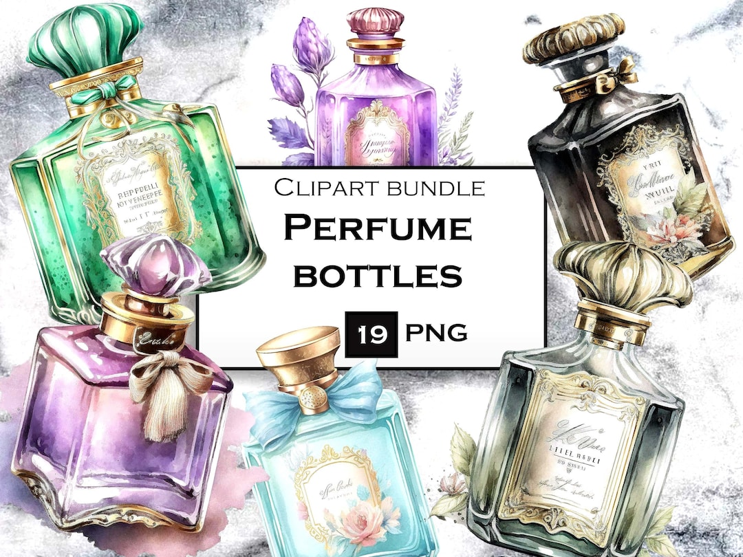 Perfume Bottles Clip Art Watercolor Perfume Clip Art Bundle - Etsy