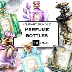 Perfume Bottles Clip Art Watercolor Perfume Clip Art Bundle - Etsy