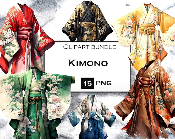 Japan SVG Kimono SVG Asian SVG Multilayer Digital Download Kimono Clip ...