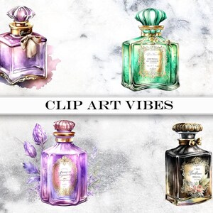 Perfume Bottles Clip Art Watercolor Perfume Clip Art Bundle - Etsy