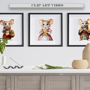 Cute Mouse Clipart Bundle, Library Mouse PNG Clipart Bundle With ...