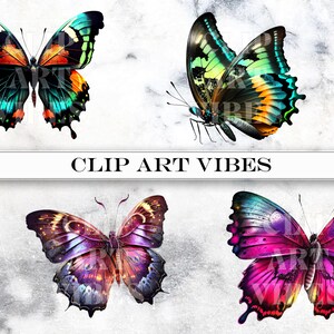 Watercolor Butterfly PNG Clipart Bundle, Butterfly PNG, Commercial Use ...
