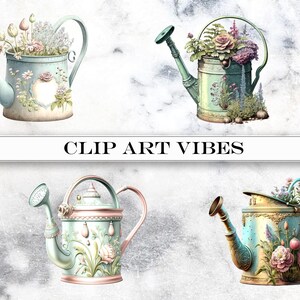 Garden Clipart Watercolor Watering Can Clipart Garden SVG - Etsy