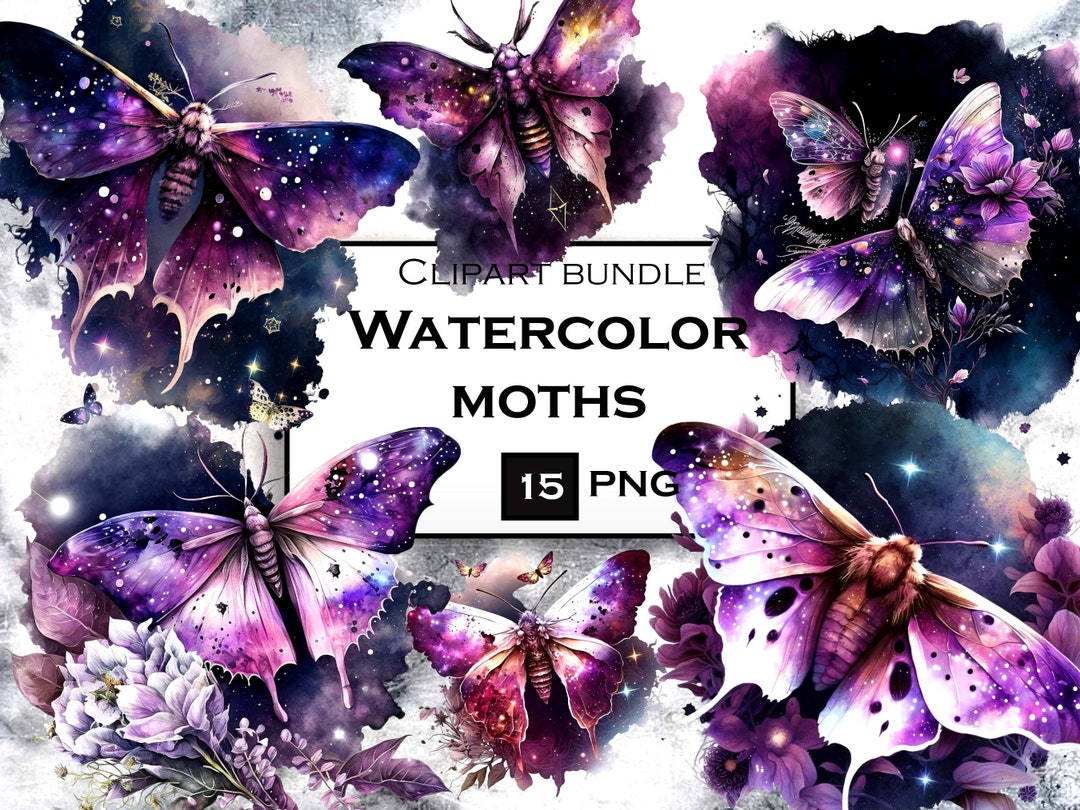 15 PNG Watercolor Butterfly Clipart Bundle Butterfly SVG - Etsy