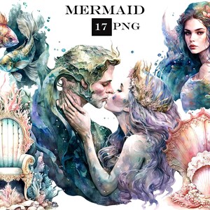 Mermaid Clipart Bundle Mermaid SVG Mermaid PNG Fantasy and - Etsy