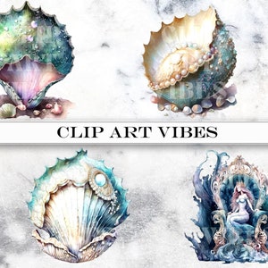 Mermaid Clipart Bundle Mermaid SVG Mermaid PNG Fantasy and Mystical ...