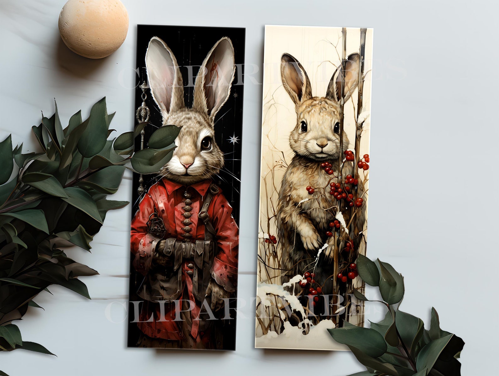 Cute Rabbit Printable Bookmarks, Digital Fantasy Bookmark Sheets ...