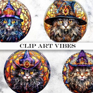 28 PNG Witch Cat Clipart Bundle, Mystical Clipart PNG Bundle With ...