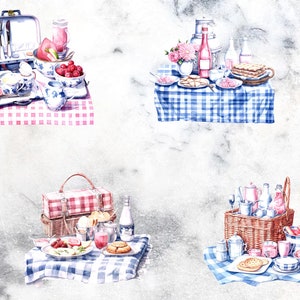 21 PNG Picnic Clipart Bundle, Farmhouse Clip Art PNG Bundle, Summer ...