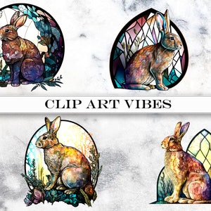 17 PNG Bunny Clipart Bundle Bunny SVG Watercolor Rabbit PNG - Etsy