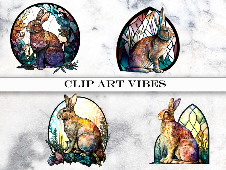 17 PNG Bunny Clipart Bundle Bunny SVG Watercolor Rabbit PNG - Etsy
