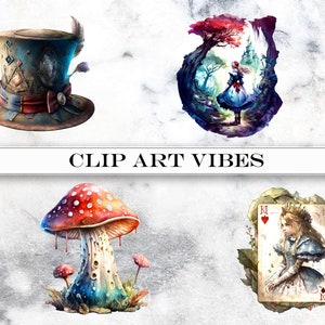 17 PNG Alice in Wonderland Clipart Bundle Wonderland PNG Clip - Etsy
