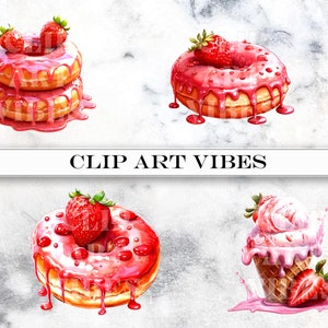 Strawberry Clipart Bundle, Summer Clip Art Bundle, Strawberry PNG Files ...