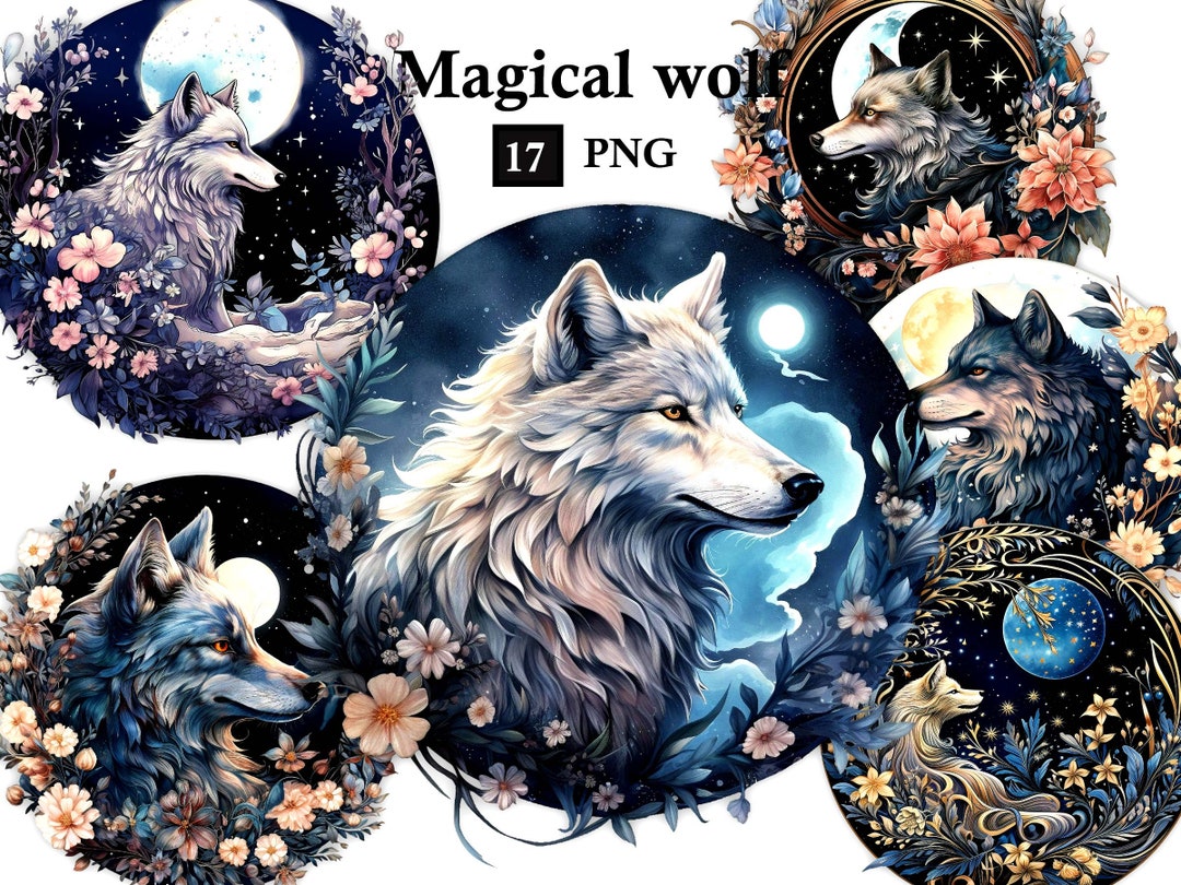 Wolf Clipart, Watercolor Wolf PNG, Wolf Pack SVG, Commercial Use and ...