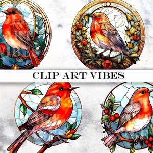 23 PNG Christmas Robin Clipart Bundle, Christmas Cardinal Clipart PNG ...