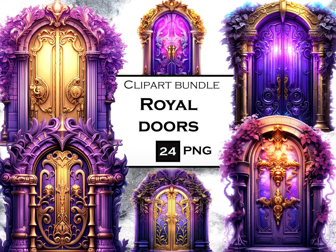 24 PNG Fantasy Doors Clipart Bundle, Mystical Clip Art PNG Bundle ...