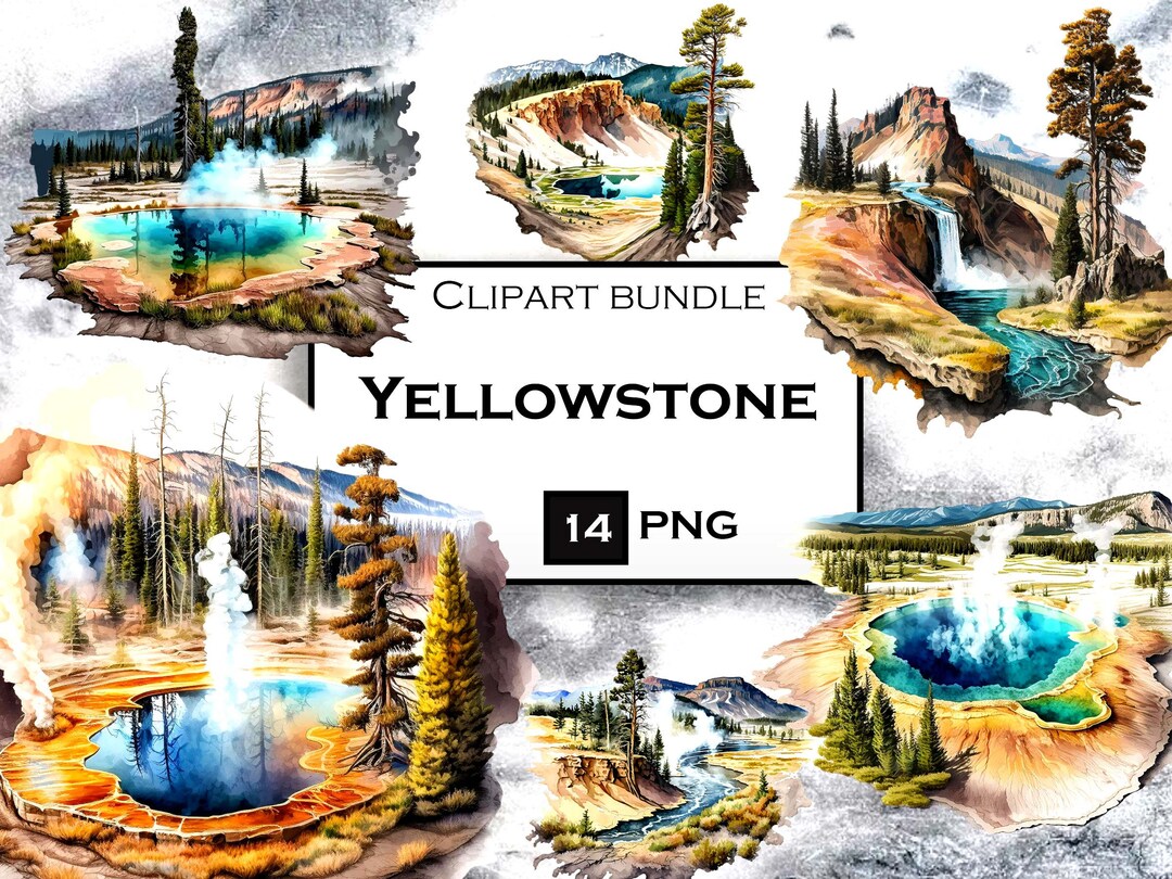 Yellowstone PNG Clipart Bundle for Nature Lovers - Etsy