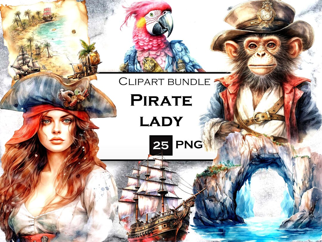 Pirate Clipart Bundle Pirate Ship Clipart PNG Bundle Pirate - Etsy