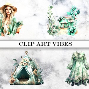 19 PNG Boho Clipart Bundle Summer Clip Art PNG Bundle Summer - Etsy