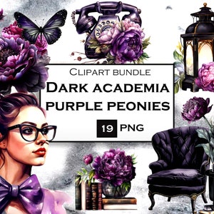 19 PNG Dark Academia PNG Clipart Bundle Bookworm SVG Reading - Etsy